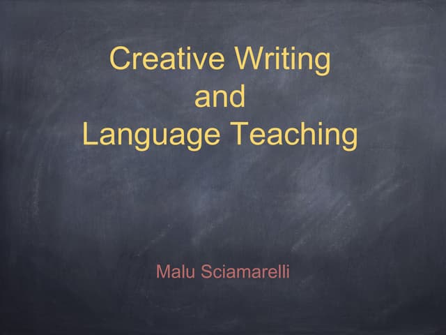 Teaching Creative Writing | PPT