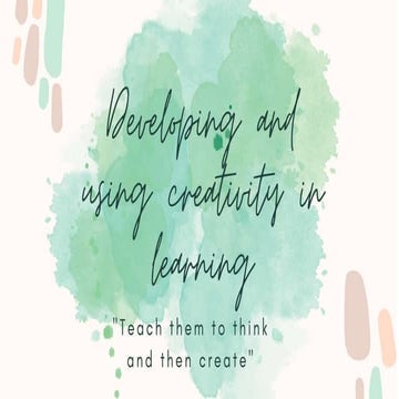 Creativity In Leaning Pptx