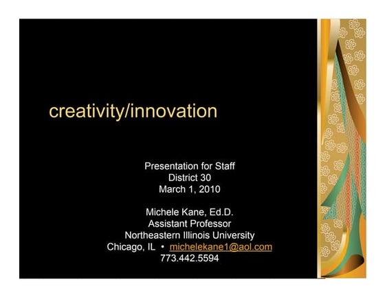 Creativity and innovation | PPTX