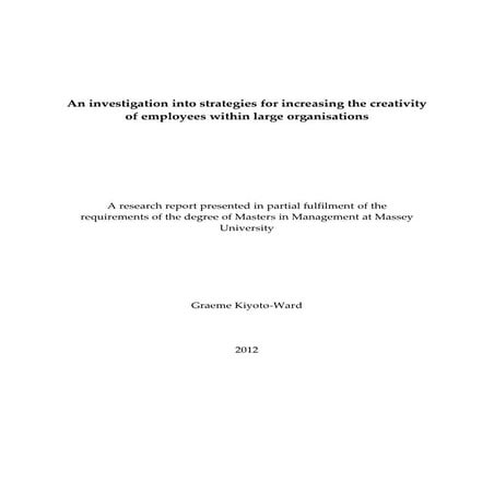 Creativity report | PDF