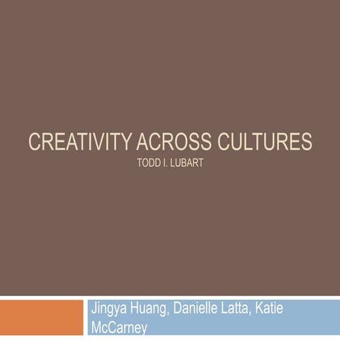 Creativity Across Cultures | PPTX