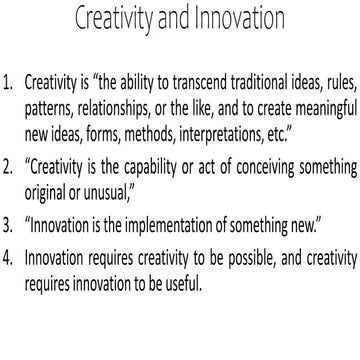 Creativity, what it is and what to do about it | PPTX