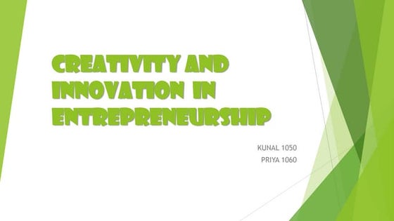 Creativity and innovation | PPT