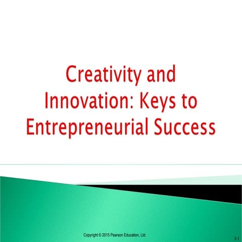 Creativity and innovation ( keys to entrepreneurial success) | PPT