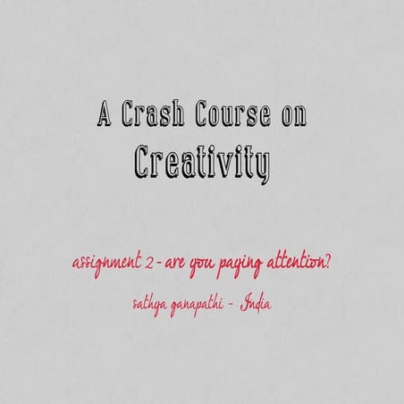 Creativity Assignment 2 | PDF
