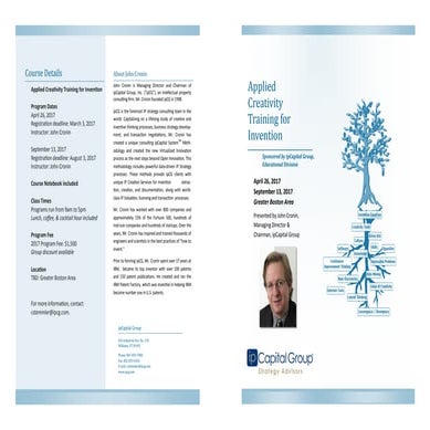 Creativity course brochure updated 1.16.17 cs v2 | PPT