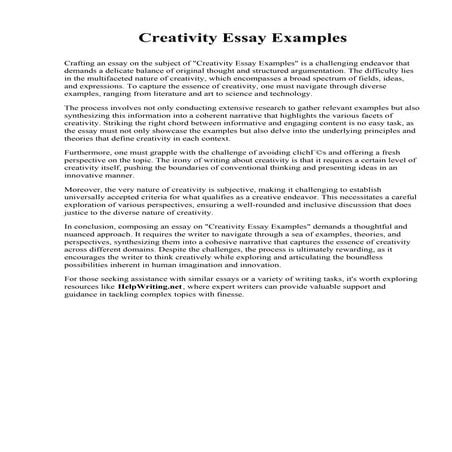 Creativity Essay Examples.pdf