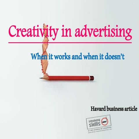Creativity in advertising | PPT