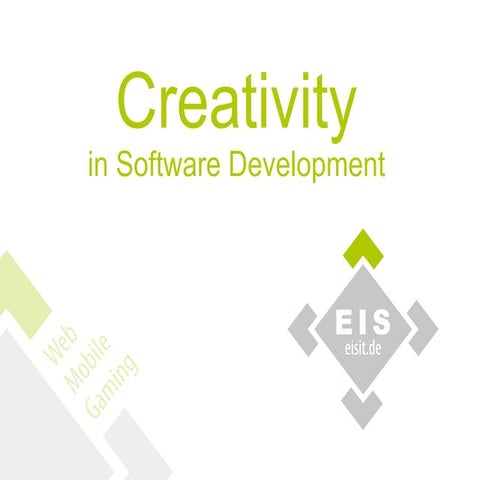 Creativity in Softwaredevelopment | PPT