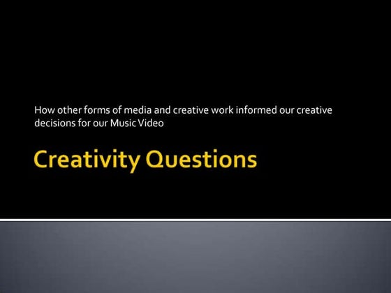 Creativity power point | PPT