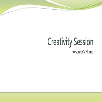 Creativity Session creative activity teaching | PPTX