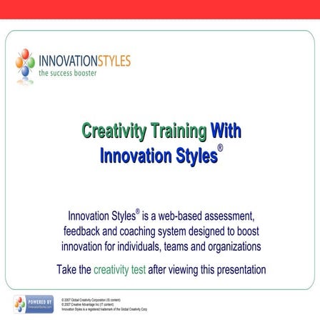 Creativity Training | PPT