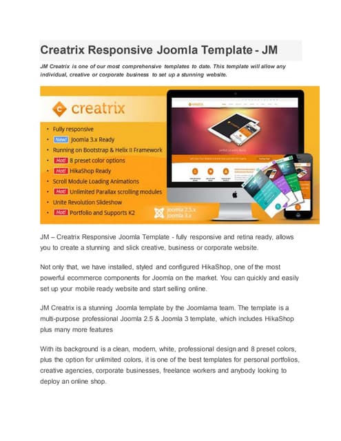 jmfutura responsive joomla template | PDF