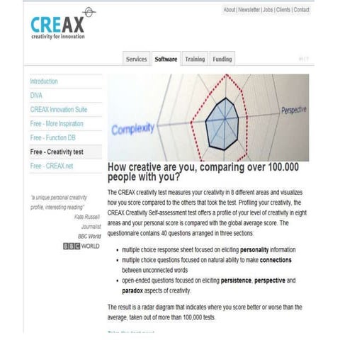 Creax creativity test | PPTX