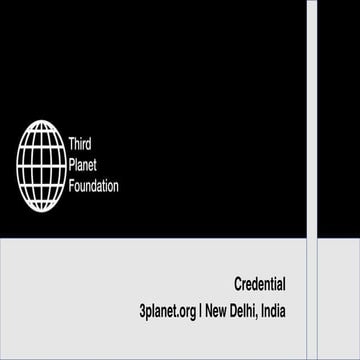 Credential - Third Planet Foundation | PDF
