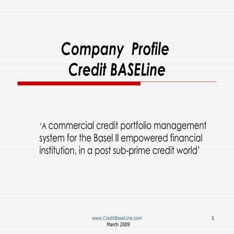 Credit Base Line Profile March 09 | PPT