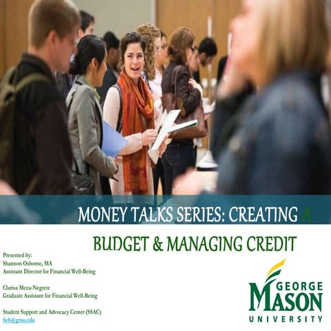 Money Talks Series: Credit & Budgeting | PPTX