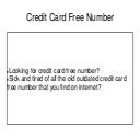 Credit card free number