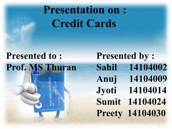 Presentation on Debit and credit card | PPT