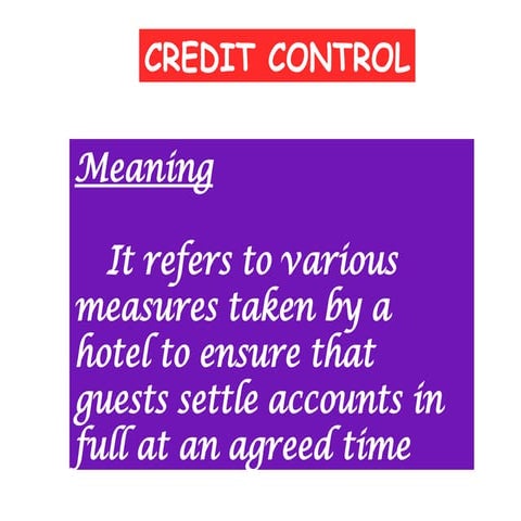 Credit control - Measures and Policy pptx | PPTX