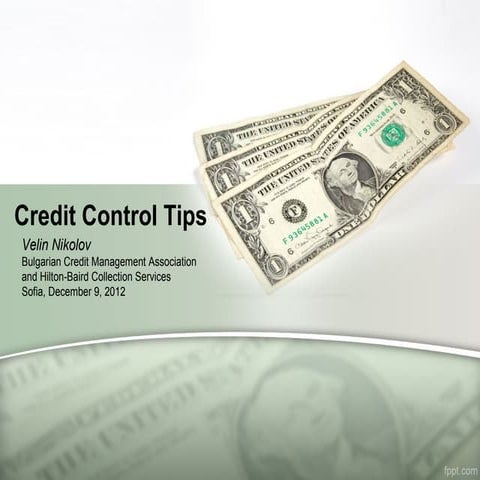 Credit control tips | PPT | Credit Cards | Personal Debt