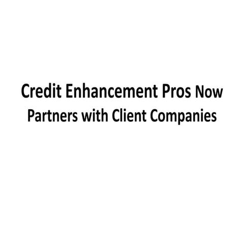 Credit Enhancement Pros Now Partners with Client Companies | PPTX ...