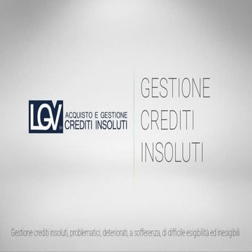 Crediti insoluti presentazione lgv | PDF | Business | Business and Finance