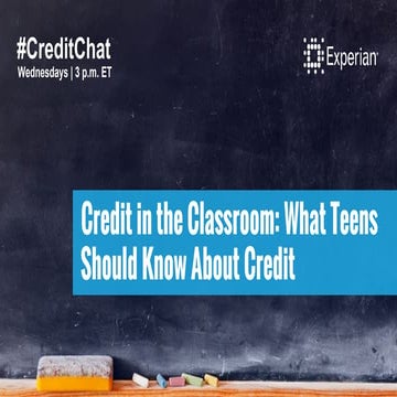 Credit in the Classroom: What Teens Should Know About Credit | PDF ...