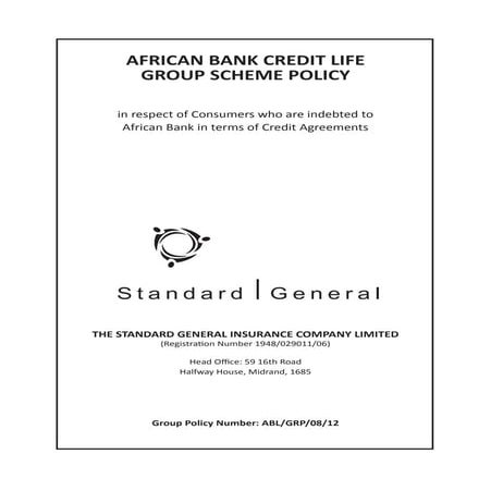 Credit life master policy | PDF