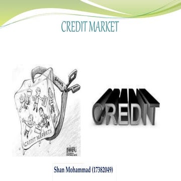 Credit market | PPTX