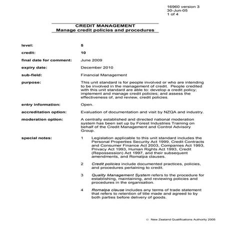 Credit Policies | PDF