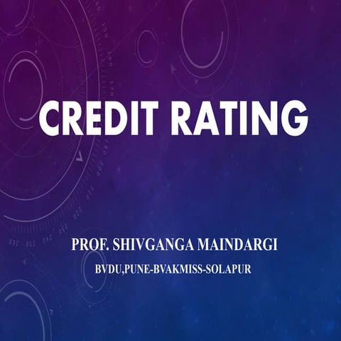 Credit rating System In India | PPT