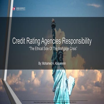 Credit Rating Agencies Responsibility | PPT