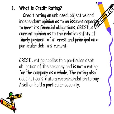 Credit rating crisil | PPT