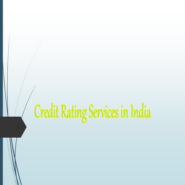 Credit rating services in india | PPT