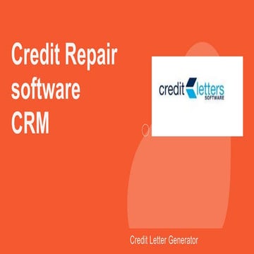 Credit Repair software CRM | Best In Town | PPTX | Business | Business ...