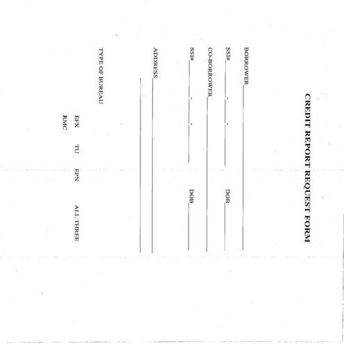 Credit report request form | PDF