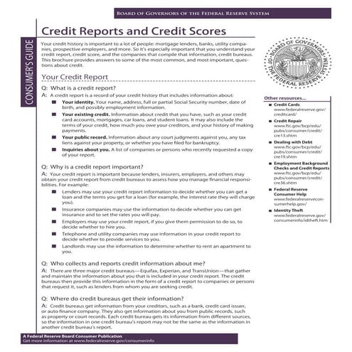 Credit Reports and Credit Scores | PDF