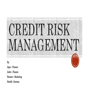 Credit Risk Management | PPT