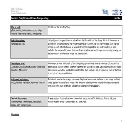 Shining title sequence | DOCX