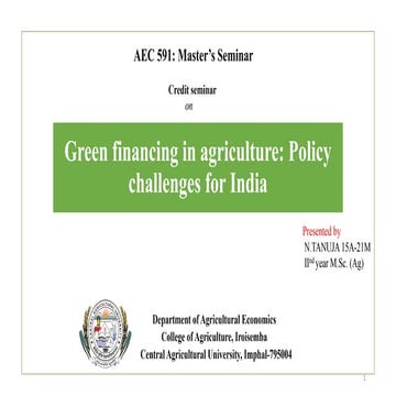 Green financing | PPTX
