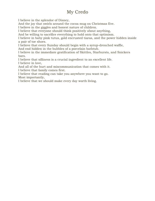 Credo | DOCX | Christianity | Religion & Spirituality