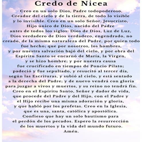 El Credo Niceno Constantinopolitano Odp