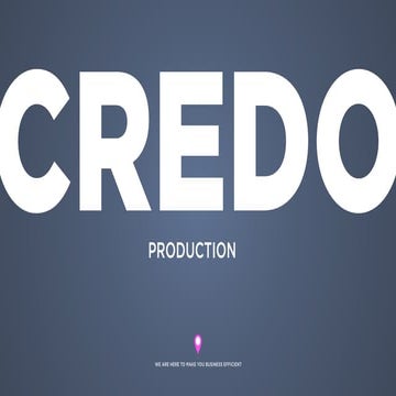 Credo presentation | PDF