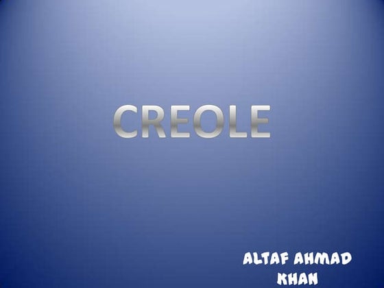 Linguistic features of_jamaican_creole | PPT