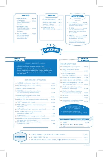 Cafe Mademoiselle Food Menu | PDF | Desserts and Baking | Food & Drink