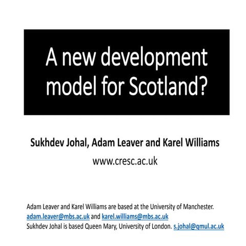 A New Development Model for Scotland | PPTX