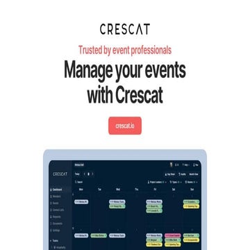Introducing Crescat - Event Management Software for Venues, Festivals and Event Professionals | PDF