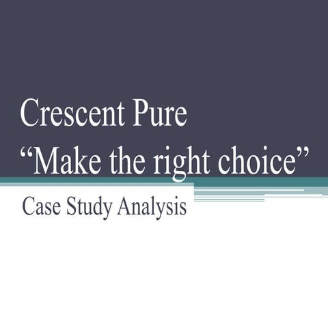 Crescent Pure (Energy Drink) - Case Study | PPTX
