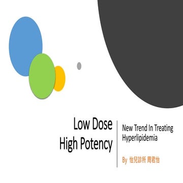 Crestor: Low dose and High potency | PPTX